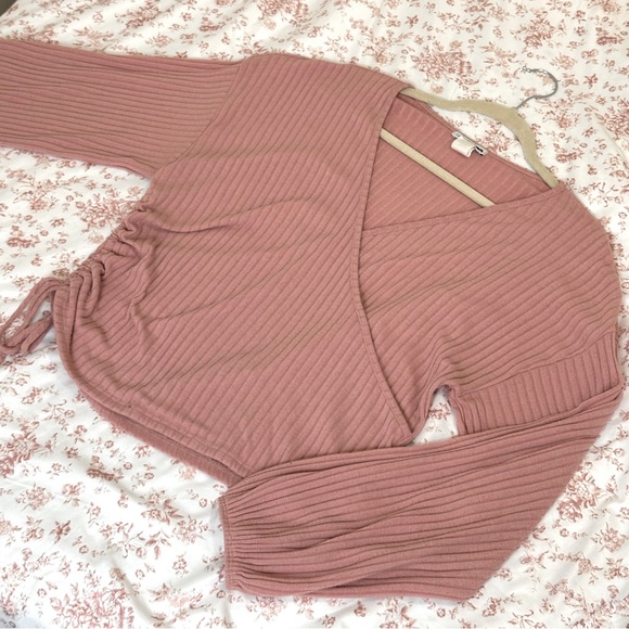 Fashion Nova | Tops | Ribbed Long Sleeved Fashion Nova Semi Crop Top ...